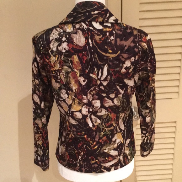 Chico's | Jackets & Coats | Beautiful Fall Foliage Color Print Cotton ...